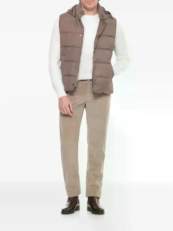 MONTECORE Quilted Wool Vest With Hood
