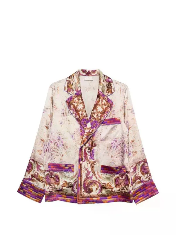 PIERRE-LOUIS MASCIA Mutka Printed Jacket - Neutrals
