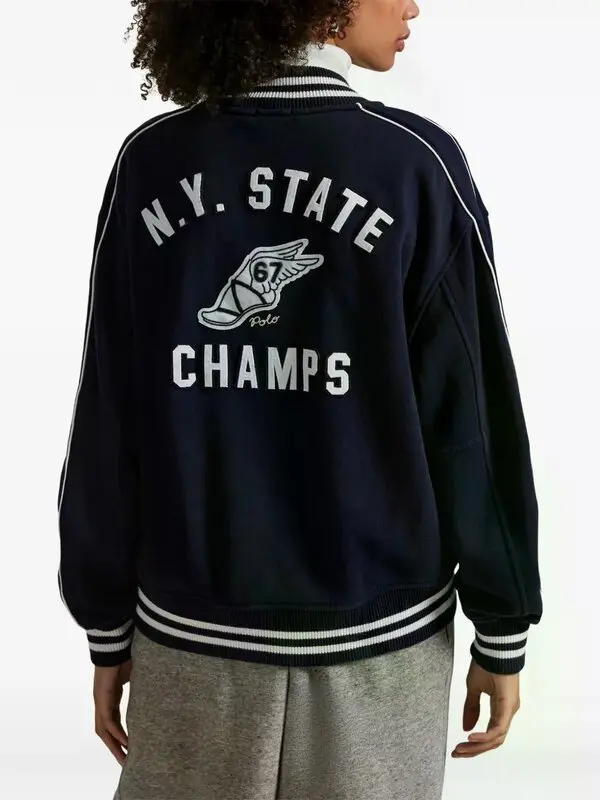 Polo Ralph Lauren Logo-appliqué Striped Jacket - Blue