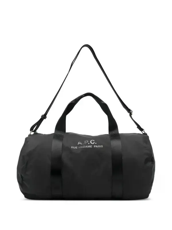 A.p.c. Logo-print Duffle Bag - Black