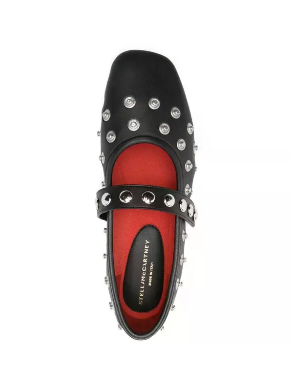 Stella McCartney Ryder Stud-embellished Ballet Flats - Black