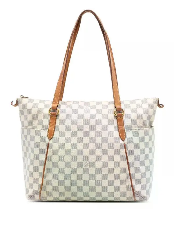 LOUIS VUITTON 2013 Damier Azur Totally Mm Tote Bag - White