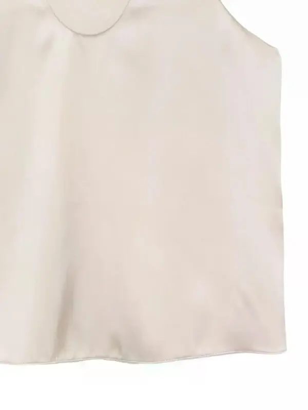 Patrizia Pepe Sleeveless Satin Blouse - Grey