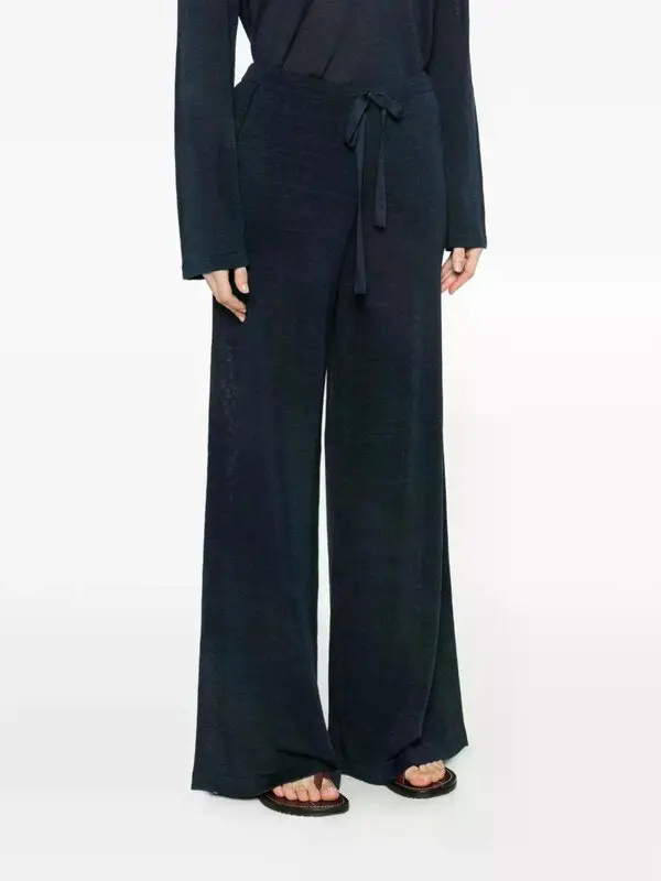 P.a.r.o.s.h Drawstring-fastening Palazzo Pants - Blue