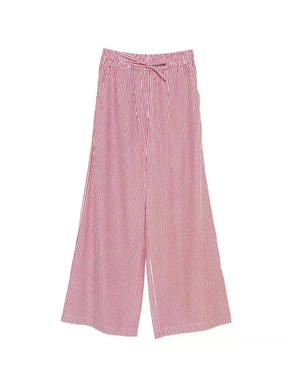 P.a.r.o.s.h Striped Wide Leg Trousers - Red
