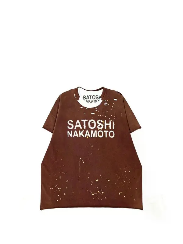 SATOSHI NAKAMOTO Thermal Long-sleeve T-shirt - Brown