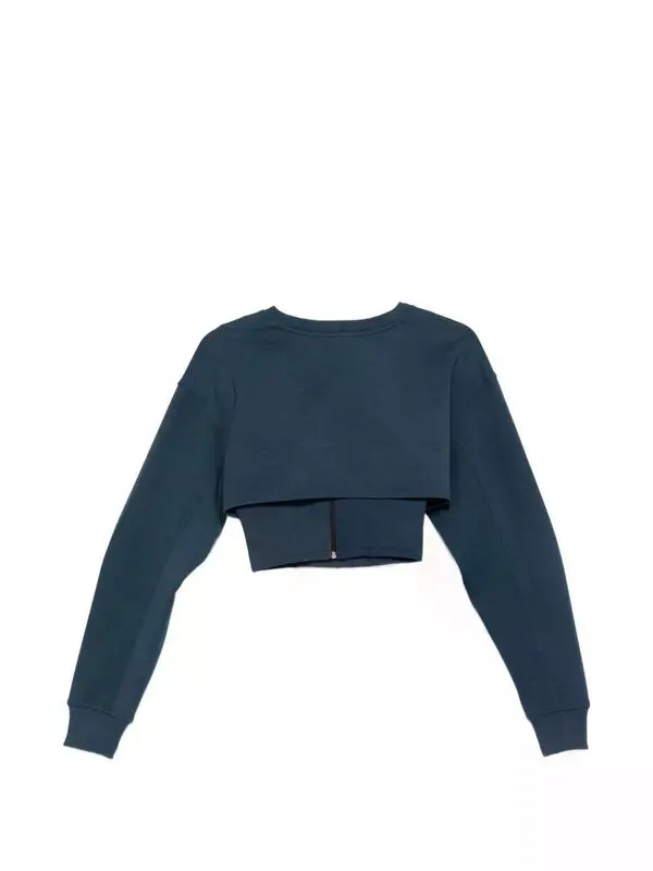 Patrizia Pepe Double Layer Cropped Bustier Sweatshirt