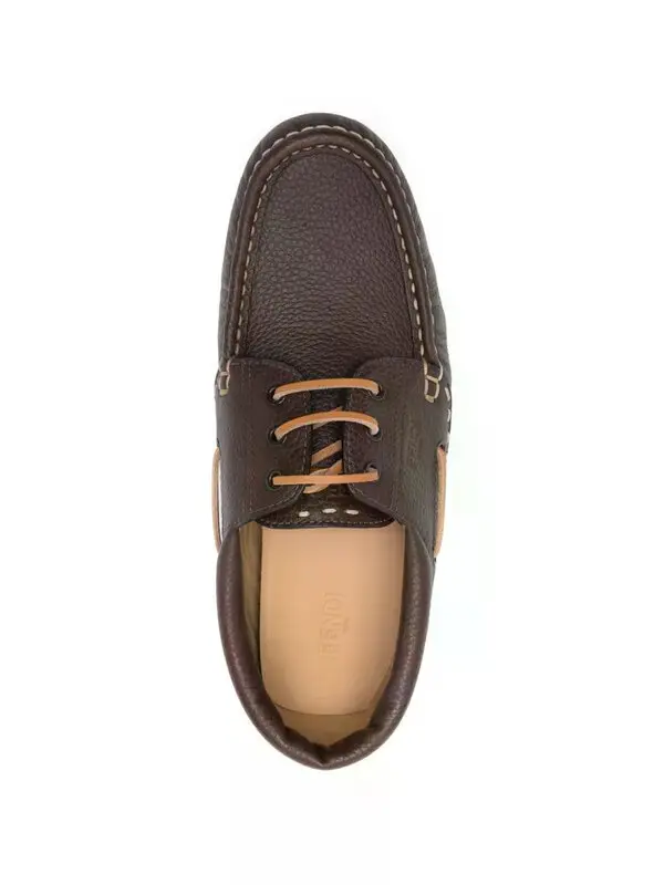 Fendi Leather Boat Shoes