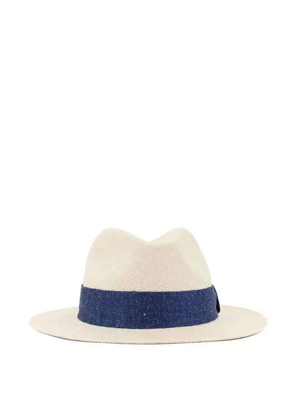 Kiton Panama Hat With Ribbon - Neutrals