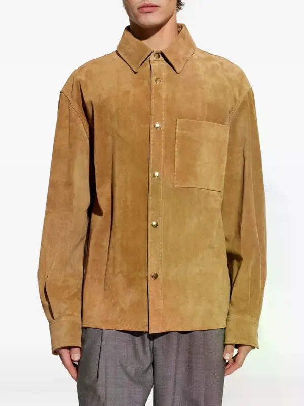 Alexander McQueen Button Leather Shirt