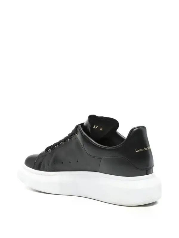 Alexander McQueen Lace-up Leather Sneakers - Black