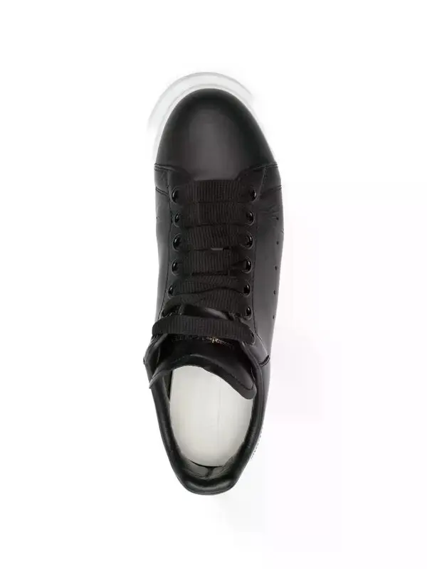 Alexander McQueen Lace-up Leather Sneakers - Black