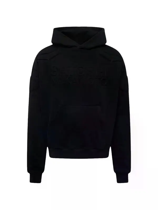 SATOSHI NAKAMOTO Hooded Pullover With Front Pouch Pocket