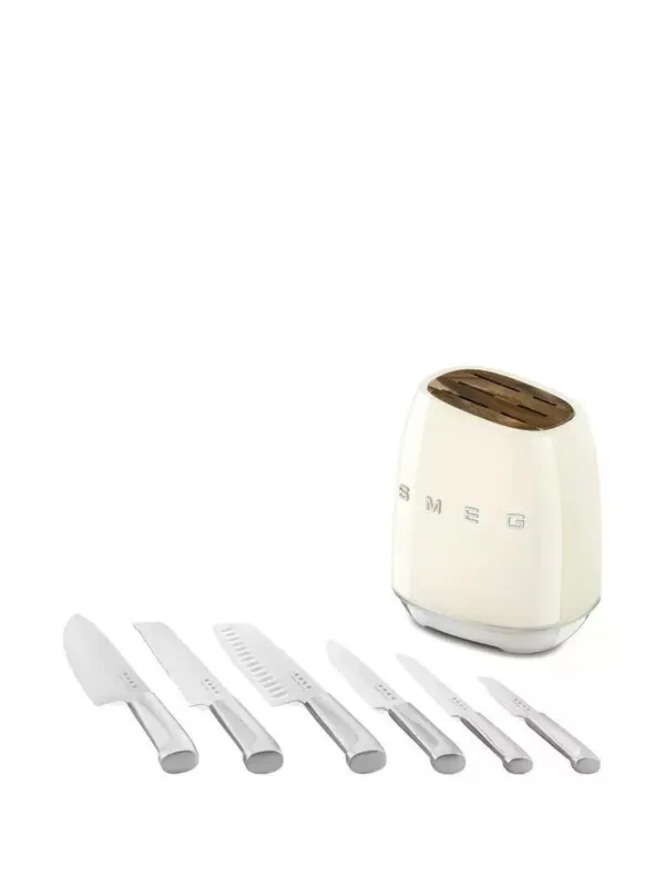SMEG Logo Block Knife Set - Neutrals