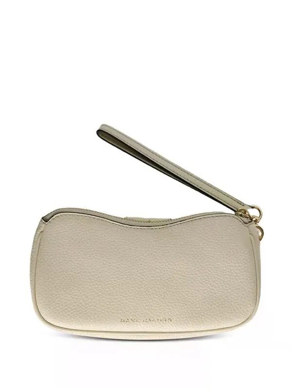 Marc Jacobs Turnlock Leather Clutch - Neutrals