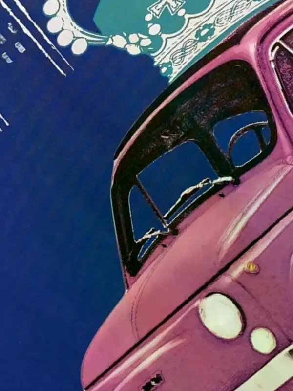 VJ’S MIND Street Multicoloured Car-print Painting