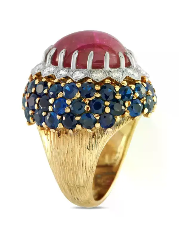 LB EXCLUSIVE Diamond, Ruby And Sapphire Ring