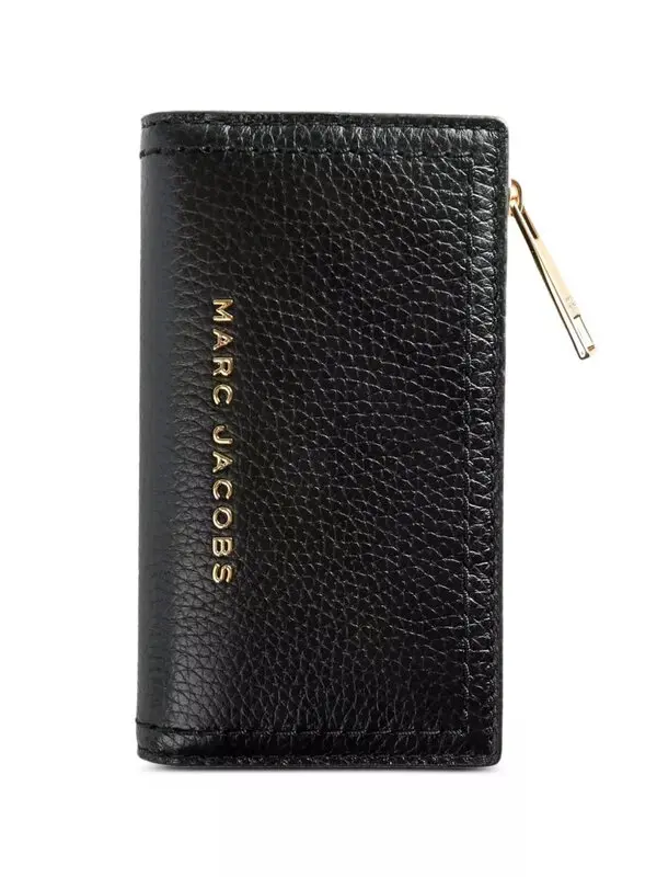 Marc Jacobs Logo-detail Leather Card Holder - Black