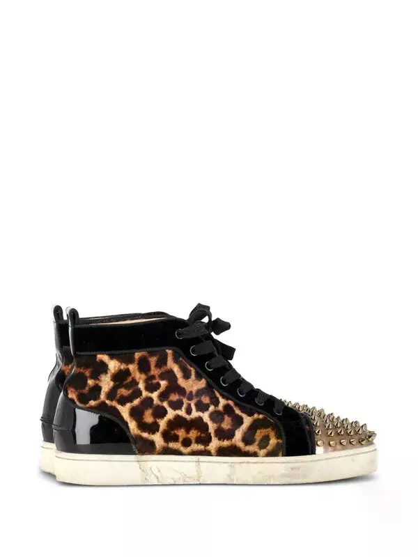 CHRISTIAN LOUBOUTIN Lou Spike Orlato High-top Sneakers - Black