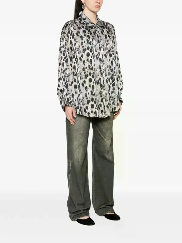 R13 Buttoned Drop Neck Shirt - Neutrals