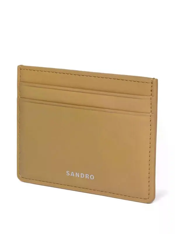 Sandro Leather Logo Card Holder