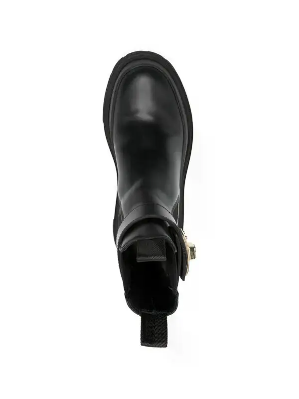 Dolce & Gabbana Logo-strap Chelsea Boots - Black