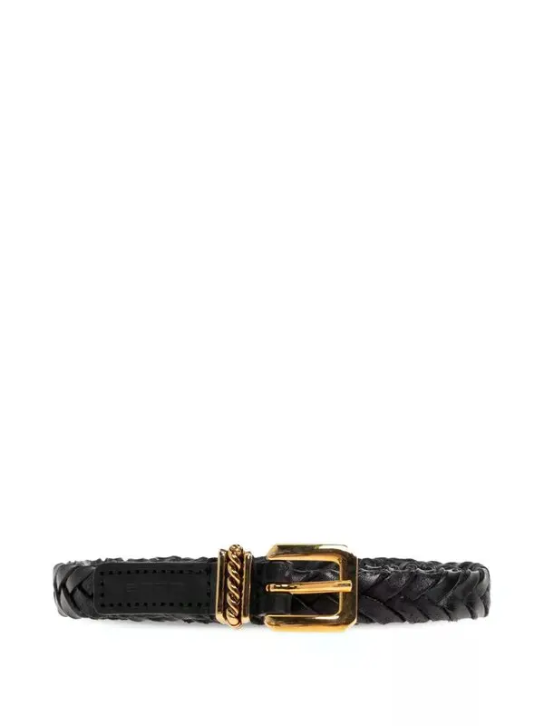 Etro Braided Leather Belt - Black