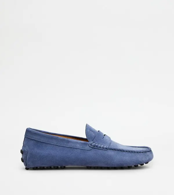 TOD'S Gommino Suede Loafers - Blue