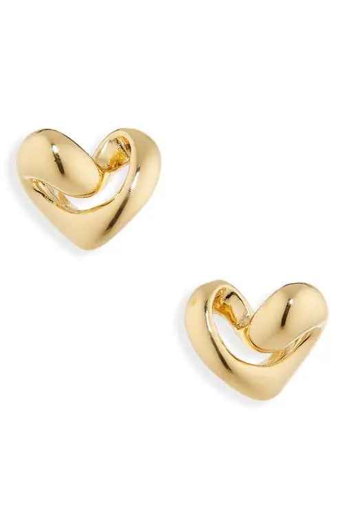 Monica Vinader Infinity Heart Stud Earrings - 18ct Gold Vermeil