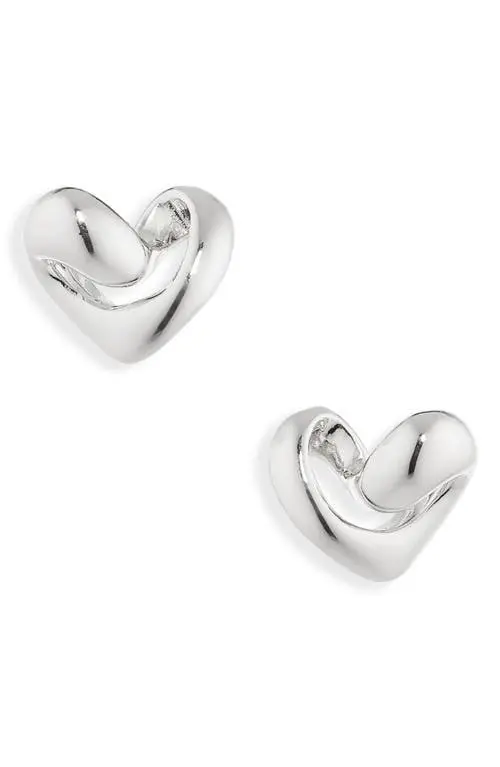 Monica Vinader Infinity Heart Stud Earrings - Sterling Silver
