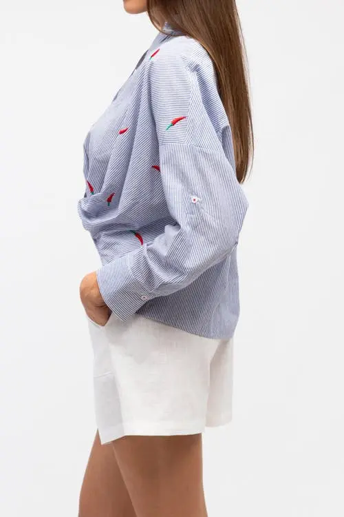 LABEL OF LOVE Alesia Embroidered Shirt