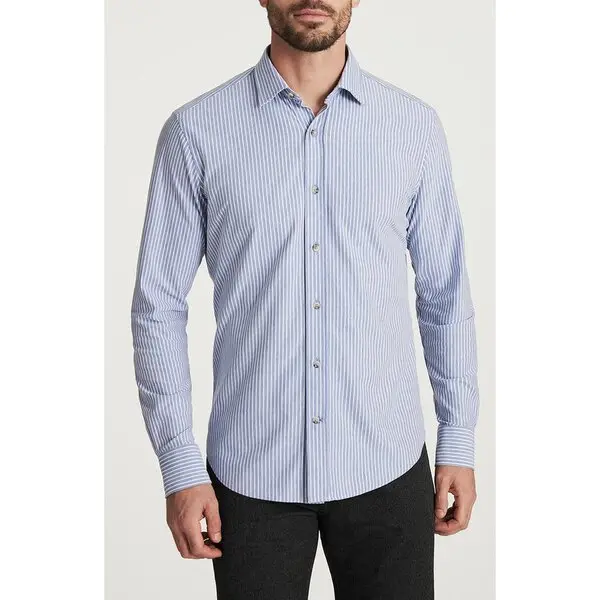 34 Heritage Stripe Button-up Shirt - Blue