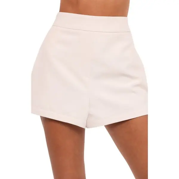 PETAL & PUP Tailored Pull-on Suiting Shorts - Cream
