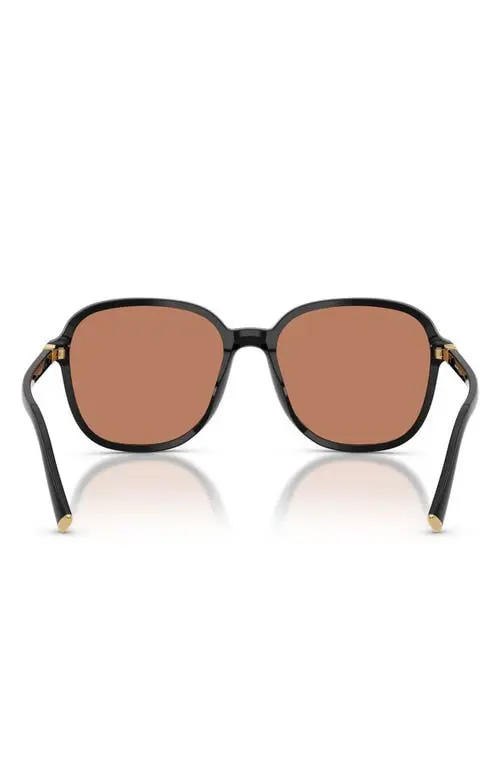 Miu Miu 58mm Polarized Pillow Sunglasses - Black/brown