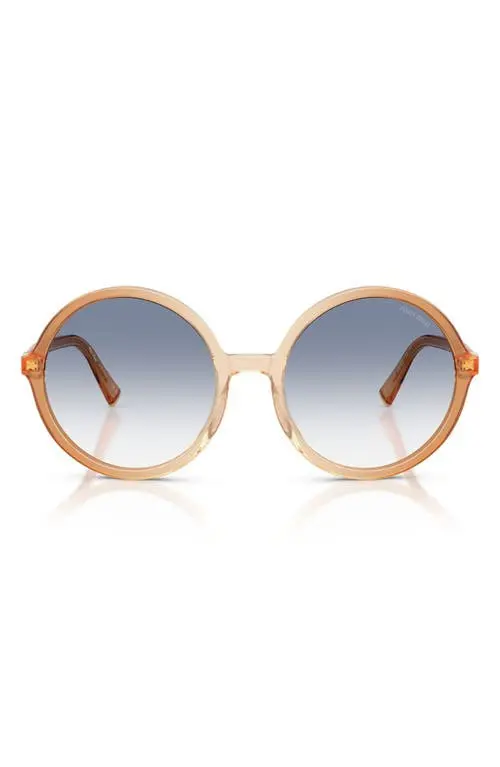 Miu Miu 59mm Round Frame Sunglasses - Brown Gradient/brandy/blue