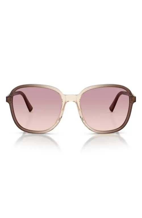 Miu Miu 58mm Polarized Pillow Sunglasses - Brown Gradient/brown/violet