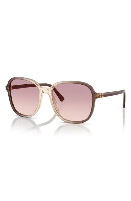 Miu Miu 58mm Polarized Pillow Sunglasses - Brown Gradient/brown/violet