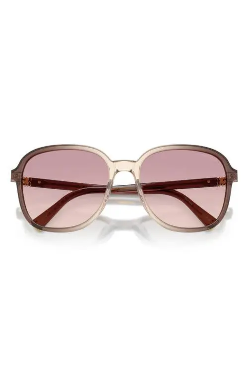 Miu Miu 58mm Polarized Pillow Sunglasses - Brown Gradient/brown/violet