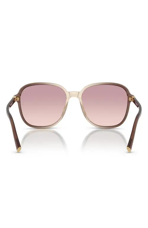 Miu Miu 58mm Polarized Pillow Sunglasses - Brown Gradient/brown/violet