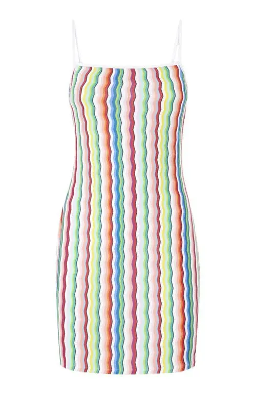 Missoni Mini Cover-up Dress In Terry Cloth With Zigzag Print