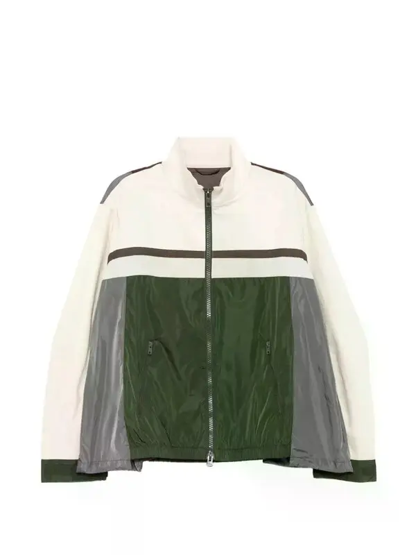 CROQUIS Striped Jacket With Zip Fastening