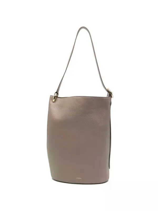 JOSEPH Fold Leather Bucket Bag - Neutrals