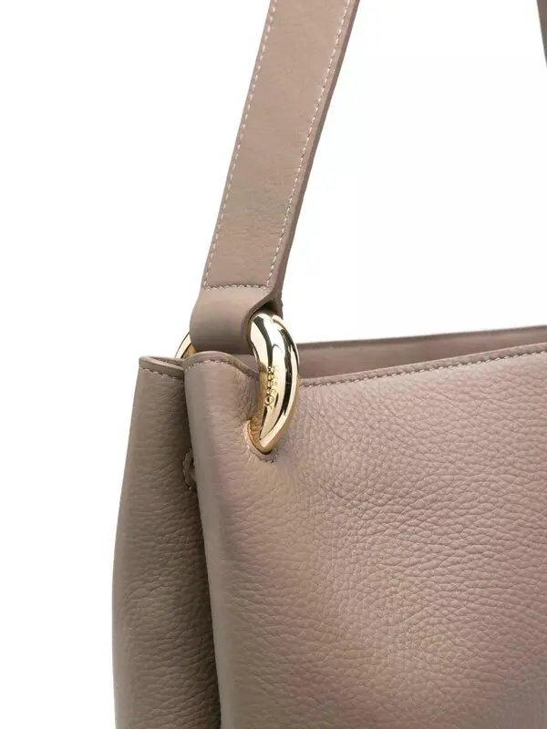 JOSEPH Fold Leather Bucket Bag - Neutrals