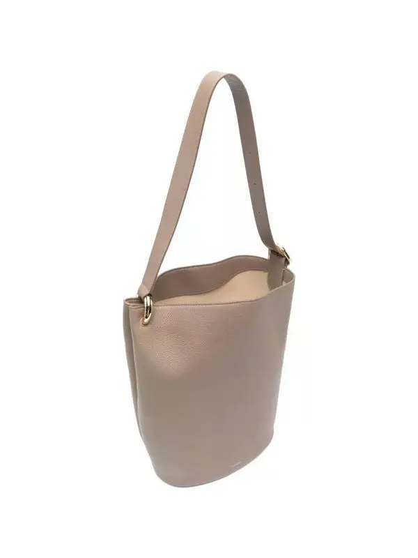 JOSEPH Fold Leather Bucket Bag - Neutrals