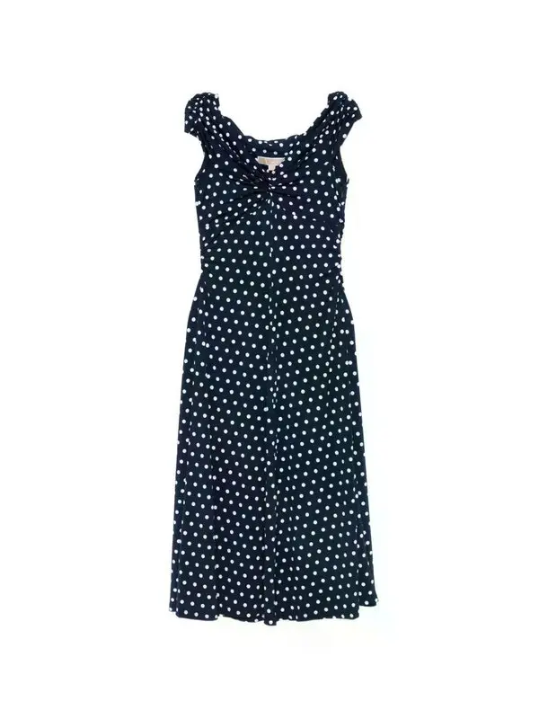 Michael Kors Polka-dot Print Midi Dress - Blue