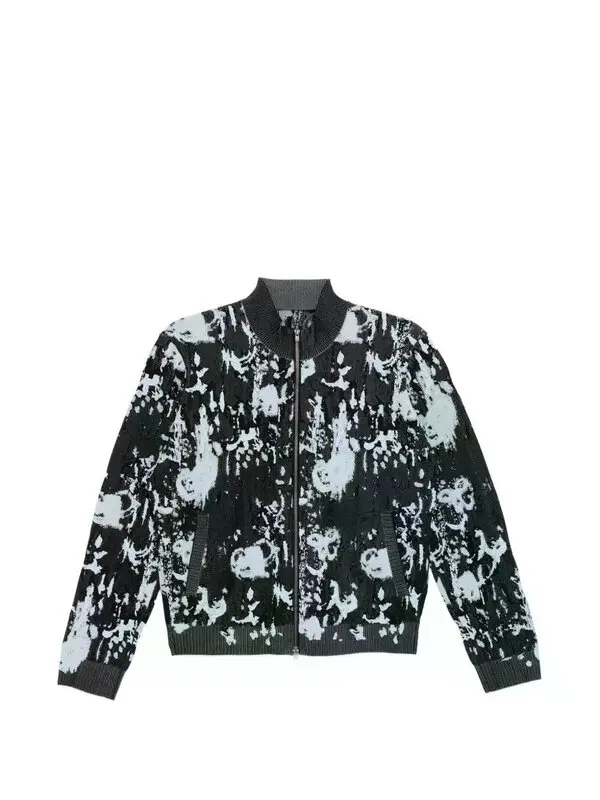 JNBY Printed Zip-up Cardigan - Black
