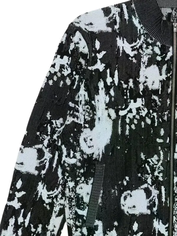 JNBY Printed Zip-up Cardigan - Black