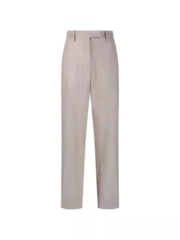 THELATEST Belted Straight Leg Trousers - Neutrals
