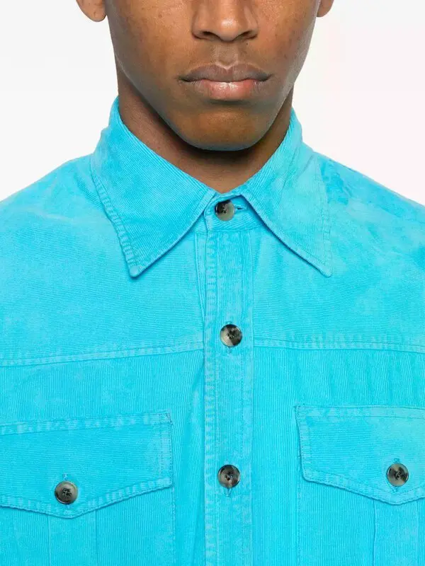 Isaia Flap-pocket Shirt - Blue