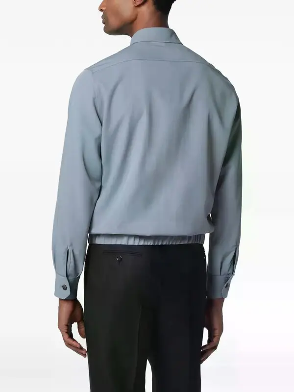 LARDINI Buttoned Shirt Jacket - Blue